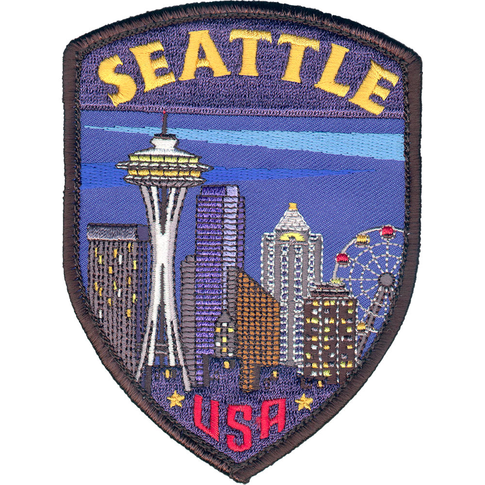 Landscape Embroidery Patch - Seattle - Dah Jeng Embroidery Inc.