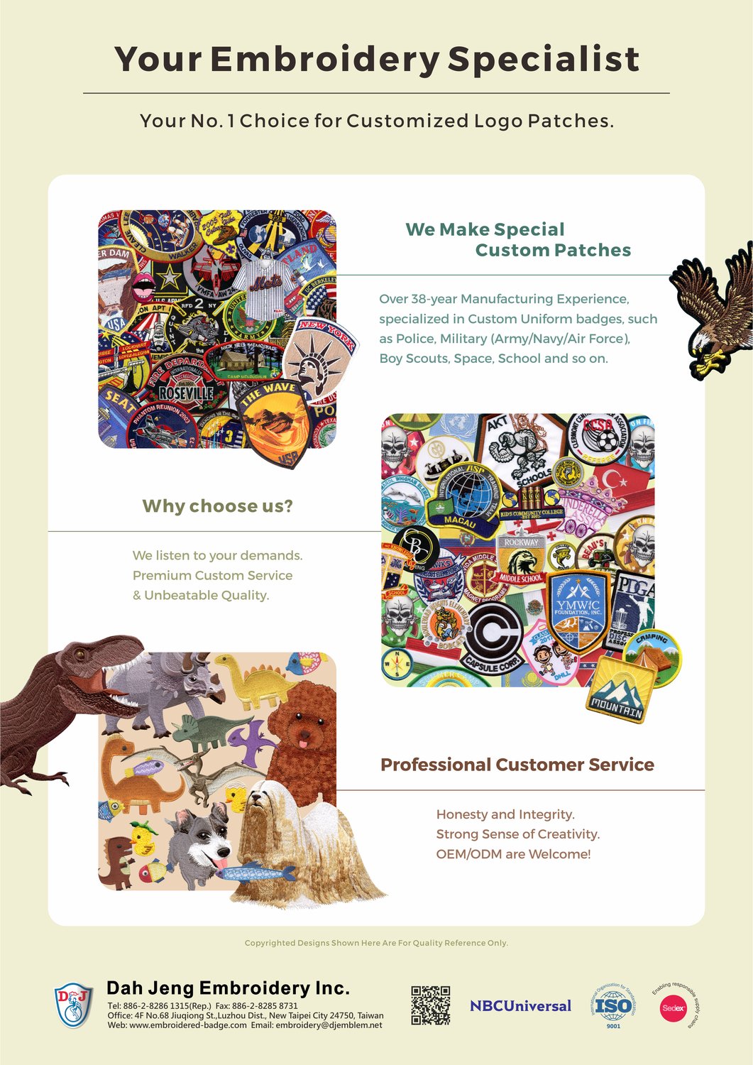 Promotion of Embroidered Badge | Dah Jeng : Leading Custom Embroidery ...